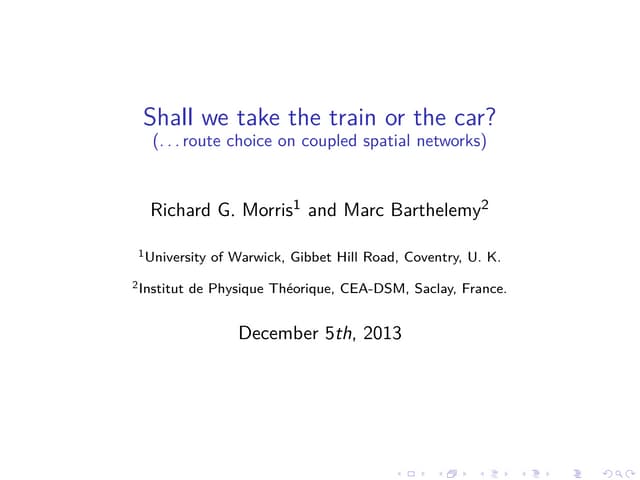 Transport And Routing On Coupled Spatial Networks Ppt
