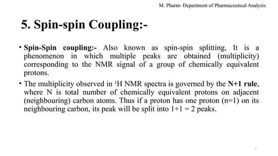 Coupling constant | PPTX | Chemistry | Science