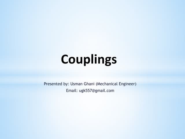 Types of coupling | PPTX