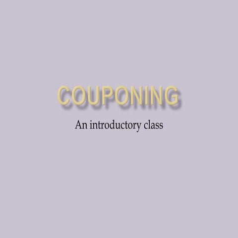 Couponing | PPTX