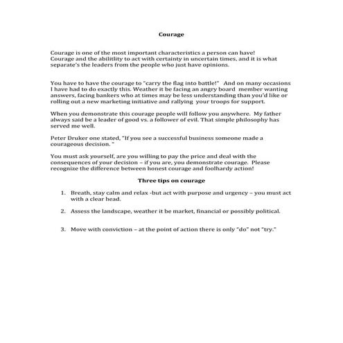 Courage | PDF