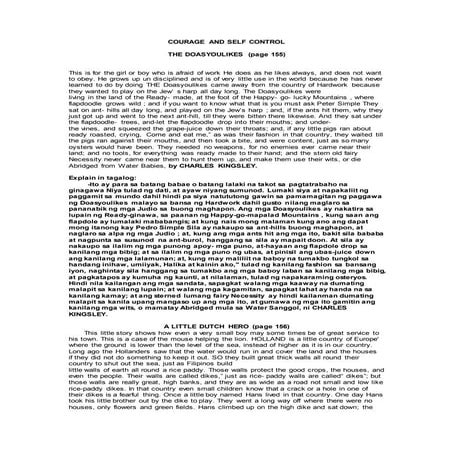 Courage and self control | DOCX