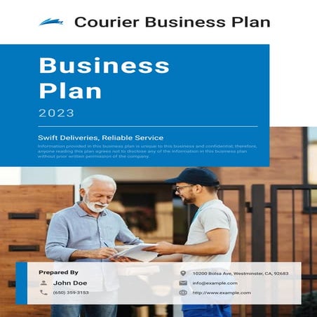 Courier Business Plan Example | Upmetrics | PDF