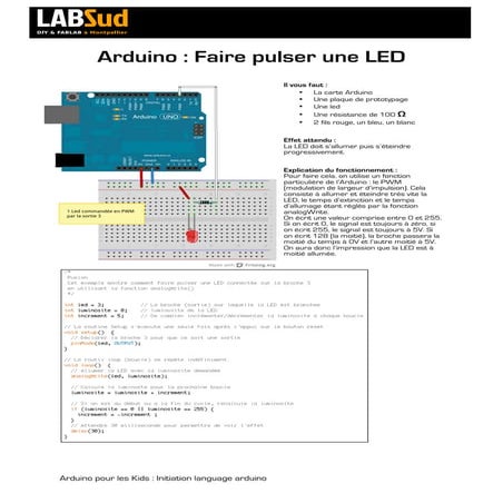 Cours9 allumer et éteindre une led avec un bouton poussoir