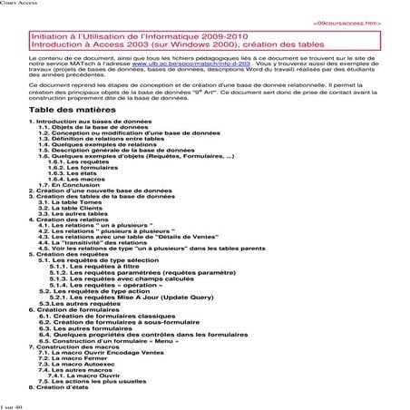 initiation_a_access microsoft office access | PDF
