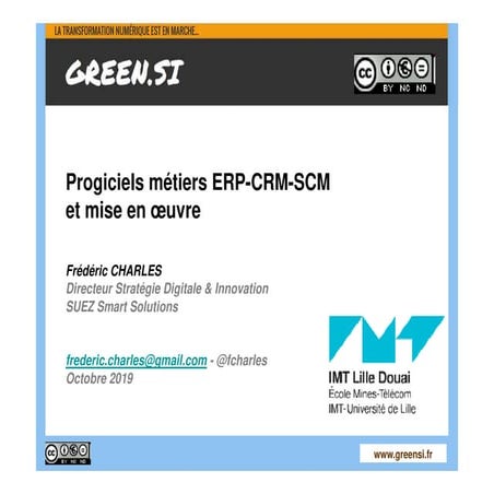 Cours crm scm erp vision globale v1.0 | PDF