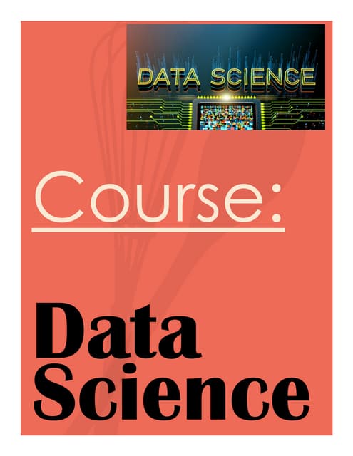Course Data Science Generic Pdf Free Download