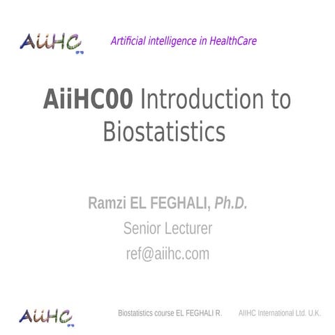 Introduction to Biostatistics | PPT