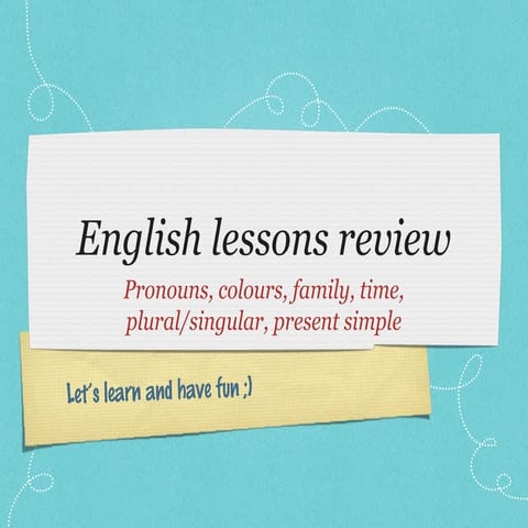 English lessons review | PPT