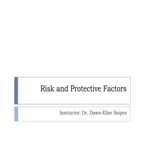 Risk and Protective Factors for Drug Use, Misuse, Abuse and Dependence ...
