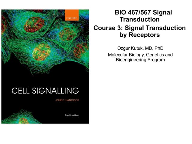 Course 3 Signal Transduction Cell Signal Pptx