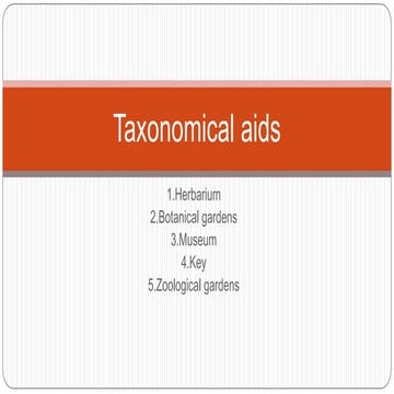 Taxonomical Aids | PPTX