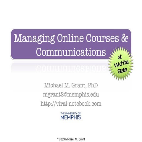 Online Course And Communication Management | PPT