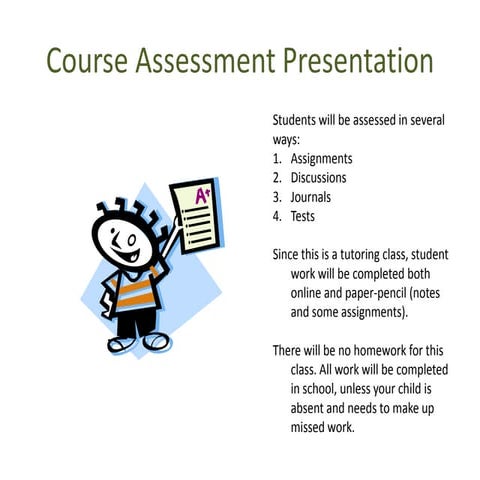 Course assessment presentation | PPT