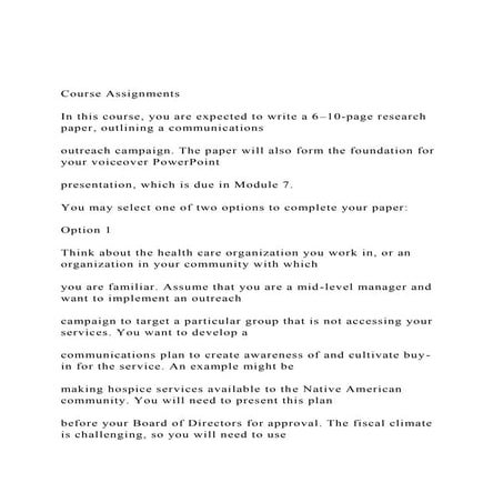 Course Assignments In this course, you are expected to wri.docx