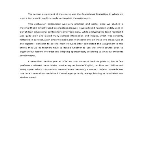 Coursebook reflection | PDF