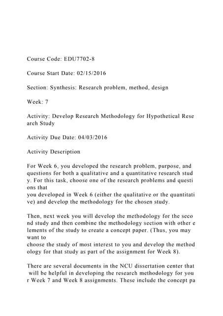 How to write chapter three of your research project | DOCX