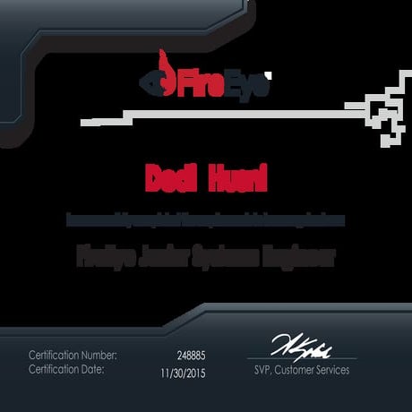 FireEye Junior System Engineer | PPT