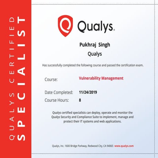 Qualys Certification | PDF