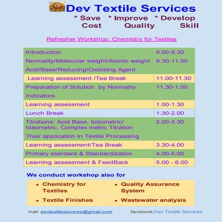 Skill Development Program | PDF | Chemistry | Science