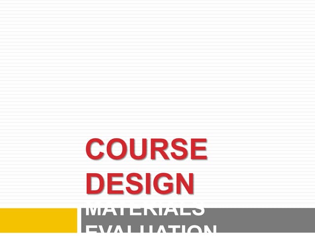 Evaluation of Teaching- Learning materials | PPTX