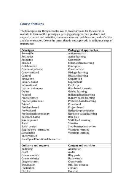 Course features | PPTX