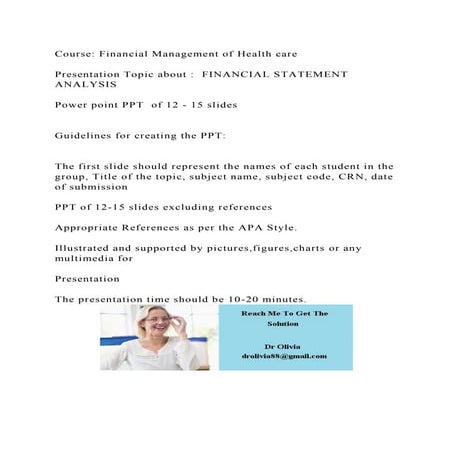 Course Financial Management of Health carePresentation Topic ab.docx