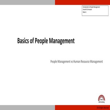 People Management Trining Module for Week 1 | PPT