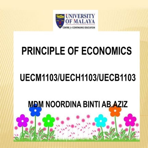 Course information principle of economics | PPTX