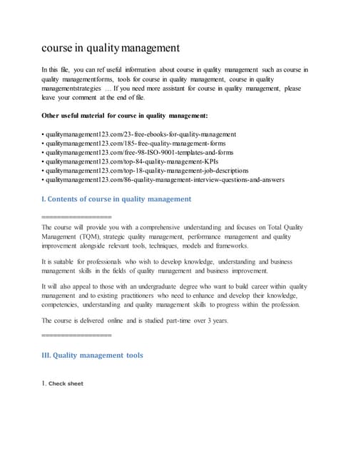 Quality management posters | DOCX
