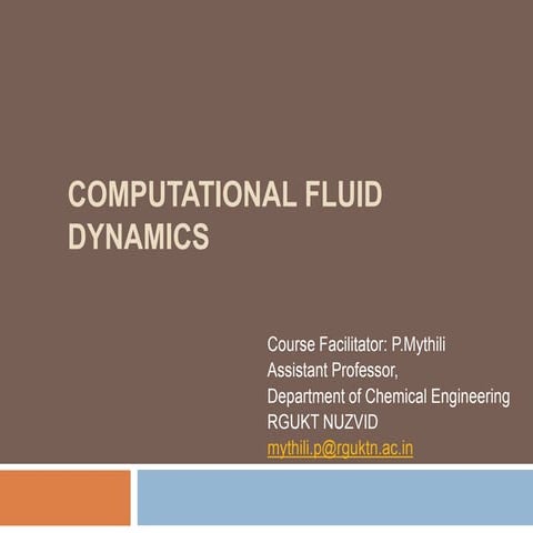 Advanced computational fluid dynamics | PDF
