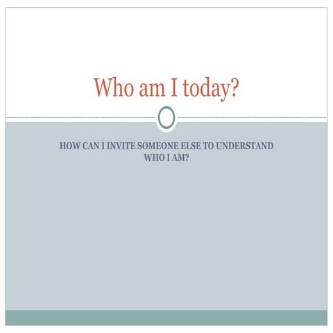 Who am I Today? | PPT