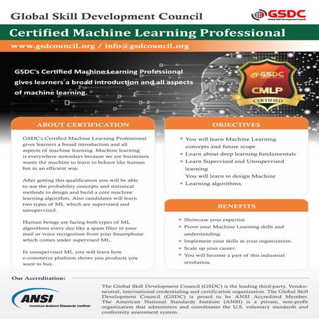 Certified Machine Learning Professional (CMLP) | PDF