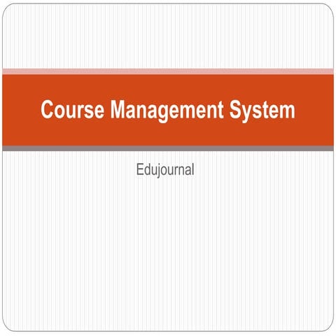 Course Management System (cms) | Pptx