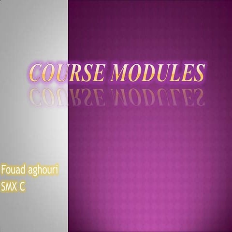 Course Modules | PPTX | Operating Systems | Computer Software and ...