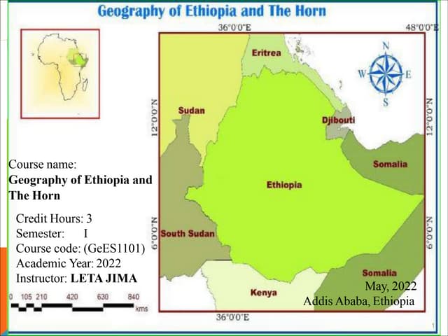 Chapter1- Geography of Ethiopia and the Horn (GeES 1011) freshman ...