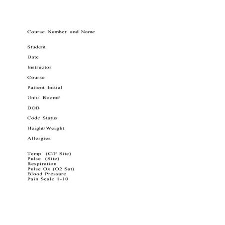 Course Number and NameStudentDateInstructorCours | PDF