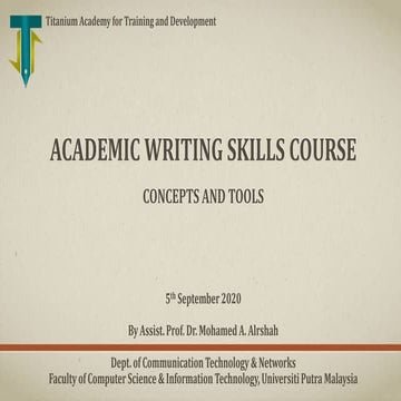 Course of academic writing skills | PDF