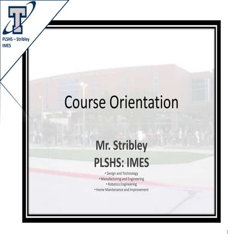 Course Orientation 20090818 | PPT