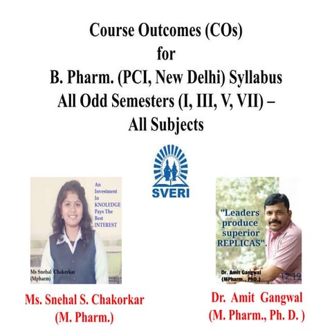 B.Pharmacy Course 2024-28 Syllabus Pdf.. | PDF