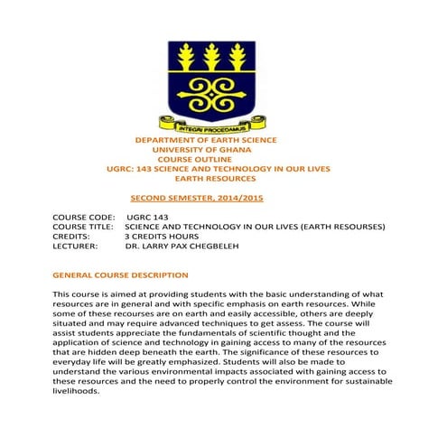 Course outline | PDF