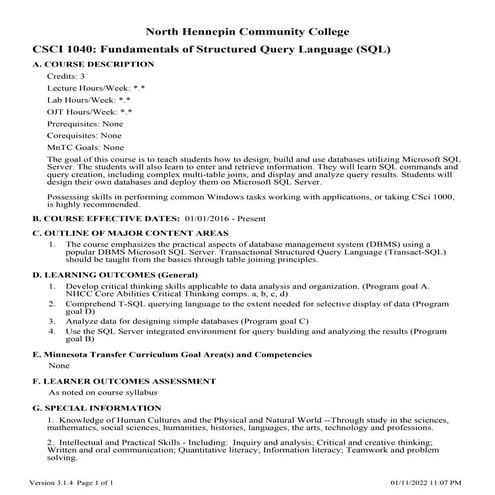 Course objective | DOCX