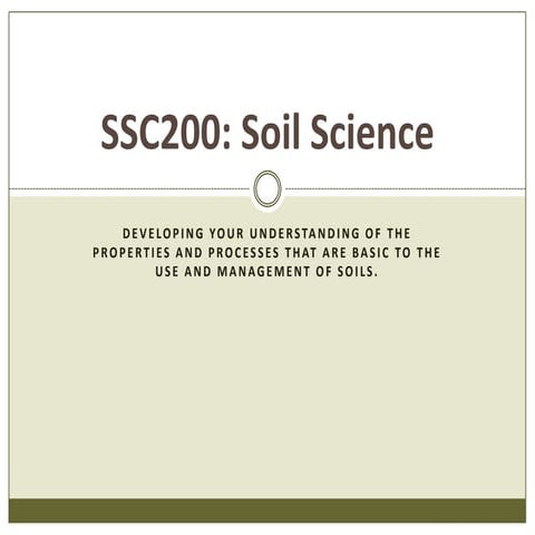 Introduction to soil science | PPTX