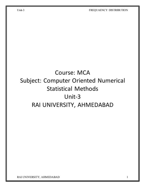 Data organization and presentation (statistics for research) | PPT