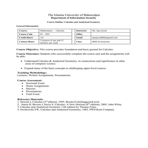 course plan calculus-.docx