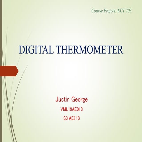 Digital Thermometer Arduino Based Abstract Details Pptx Physics Science