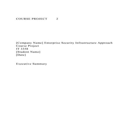 COURSE PROJECT2[Company Name] Enterprise Securit.docx