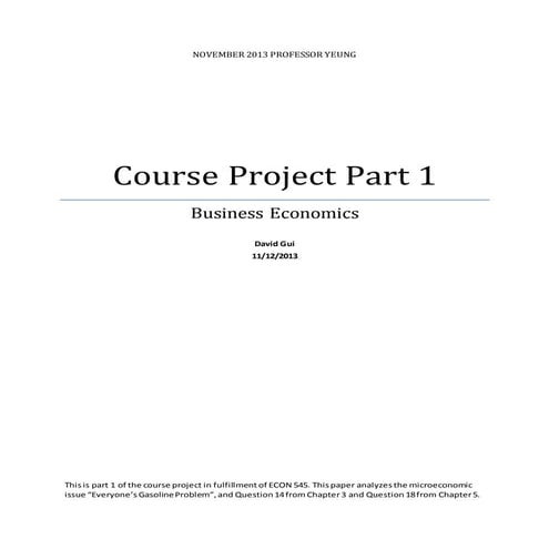 Course project part 1 econ 545 | PDF