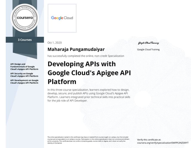 Coursera Developing API with GCP Apigee API Platform | PDF | Web ... Coursera Developing API with GCP Apigee API Platform | PDF | Web ...