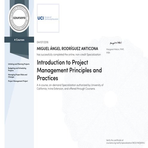 Google Project Management Certificate